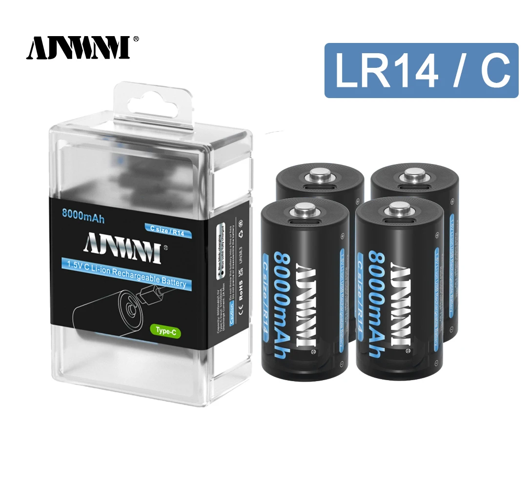 AJNWNM-1-5v-8000mAh-rechargeable-battery-C-size-Li-ion-R14-C-Cell ...