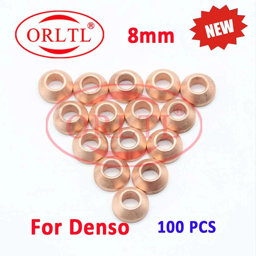 100 PCS Gasket Diesel Injector Shims Copper Washer 8mm Thickness Fuel ...