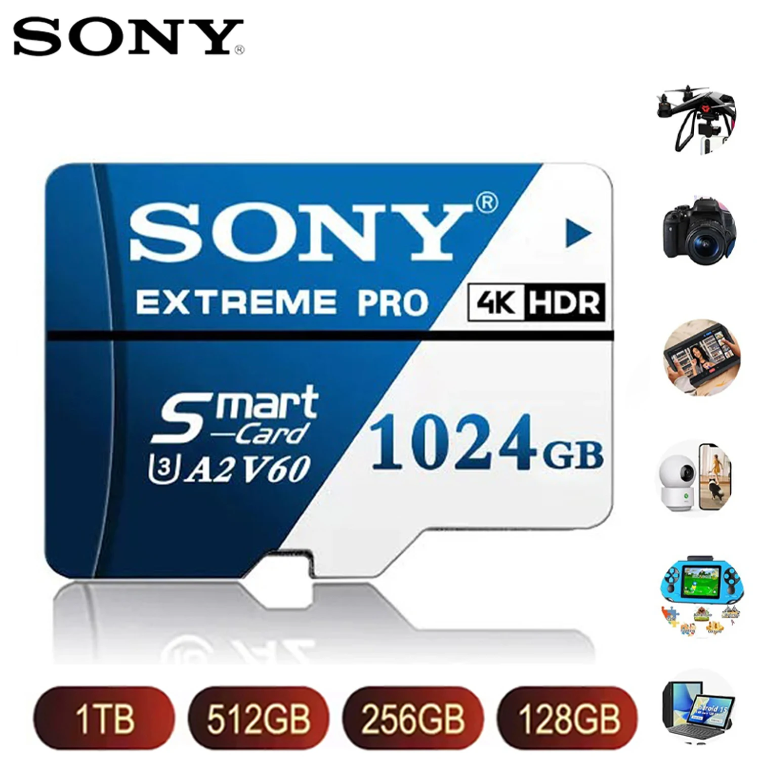 Sony SD Memory Card High-Speed Micro SD Card 1024GB 512GB 256GB 128GB ...