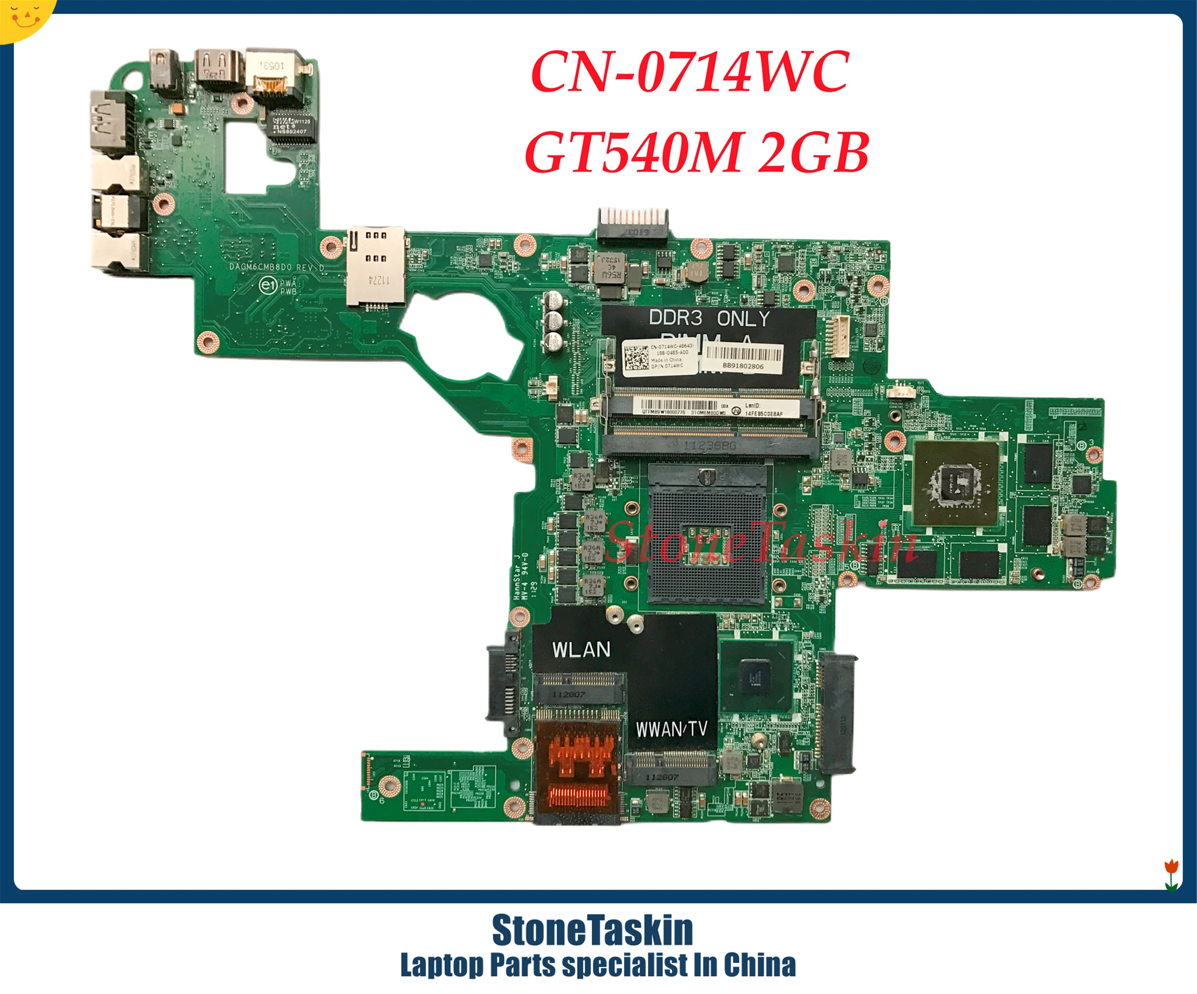 StoneTaskin-CN-0714WC-L502X-CN-0C47NF-para-Dell-XPS-laptop-Motherboard-714WC-PGA989-HM65-DDR3 ...