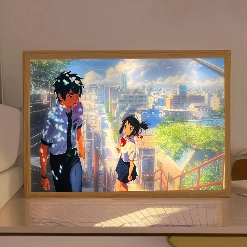 Wall-Light-Painting-Japanese-Anime-Your-Name-Photo-Frame-Ornaments ...