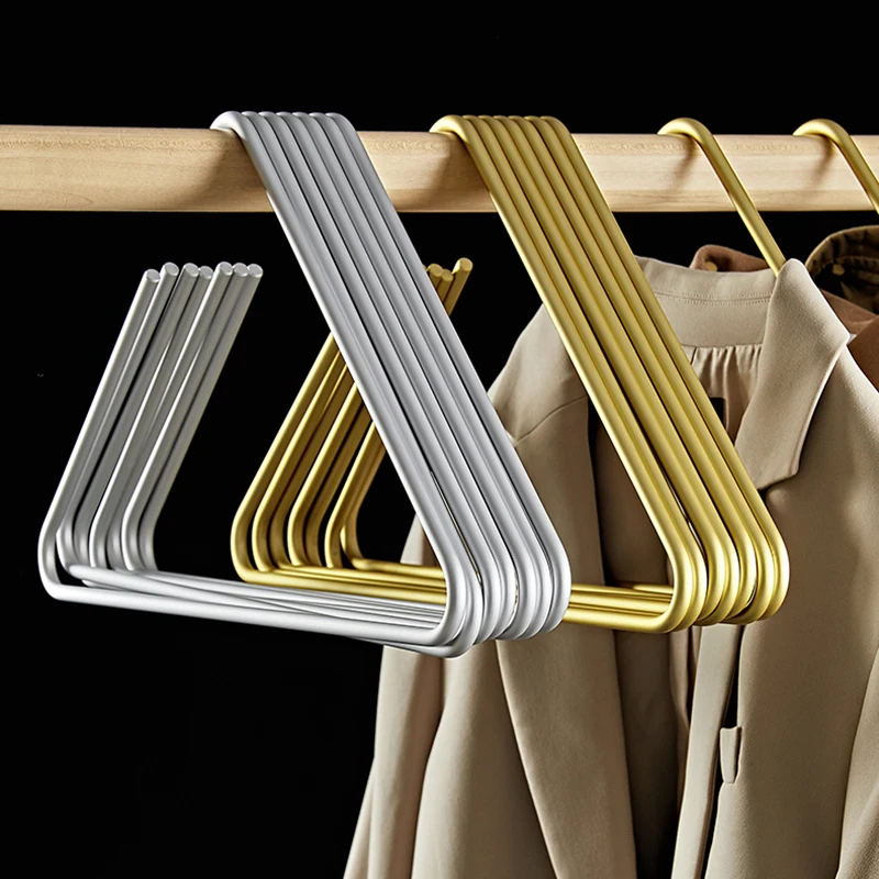 1-5pcs-Solid-Metal-Hangers-for-Coat-Durable-Seamless-Matte-Gold-Sliver ...