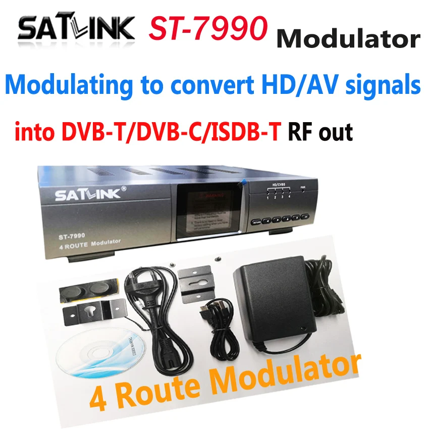 Satlink ST-7990 Digital RF Modulator 4 Route DVB-T Modulator To Convert ...