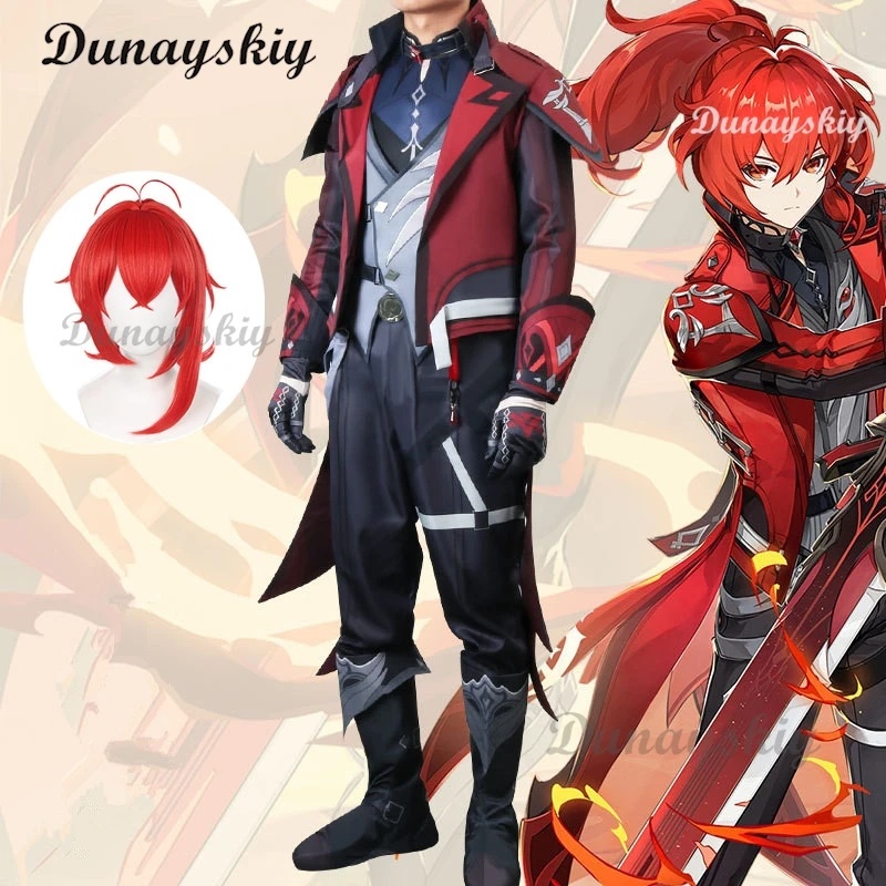 Genshin-Impact-Diluc-Ragnvindr-Cosplay-Costumes-Wig-New-Arrival-Game ...