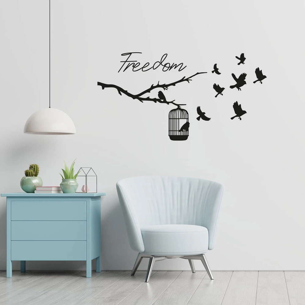 Birds Vinyl Wall Art Sticker Decal Freedom Decorative Sticker Bedroom ...