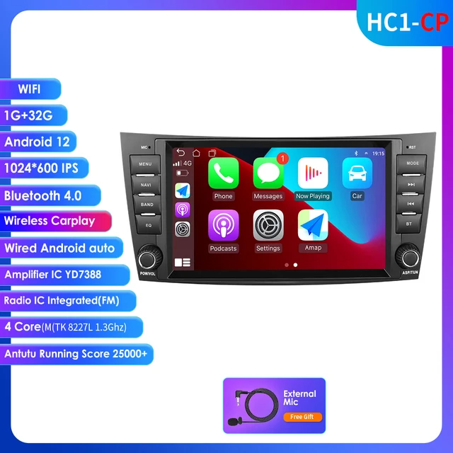 4G-LTE Carplay Android Car Radio GPS for Mercedes Benz E-class W211 ...