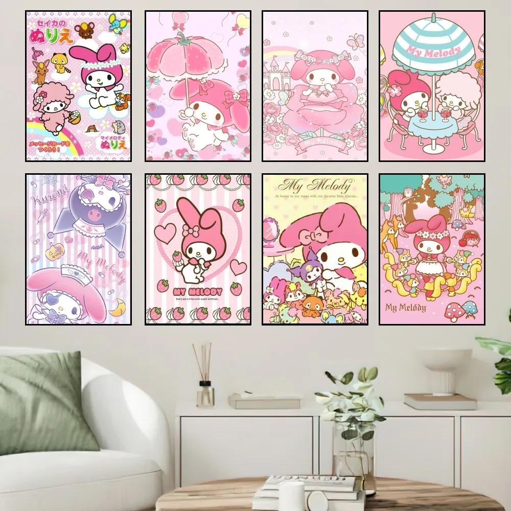 MINISO-Sanrio-Cute-My-Melody-Poster-Prints-Wall-Painting-Bedroom-Living ...