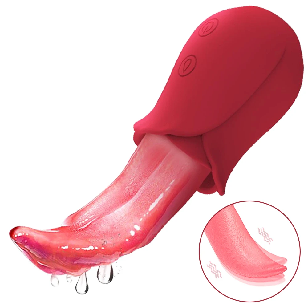 Powerful Tongue Licking Vibrator Adult Sex Toy For Women Female