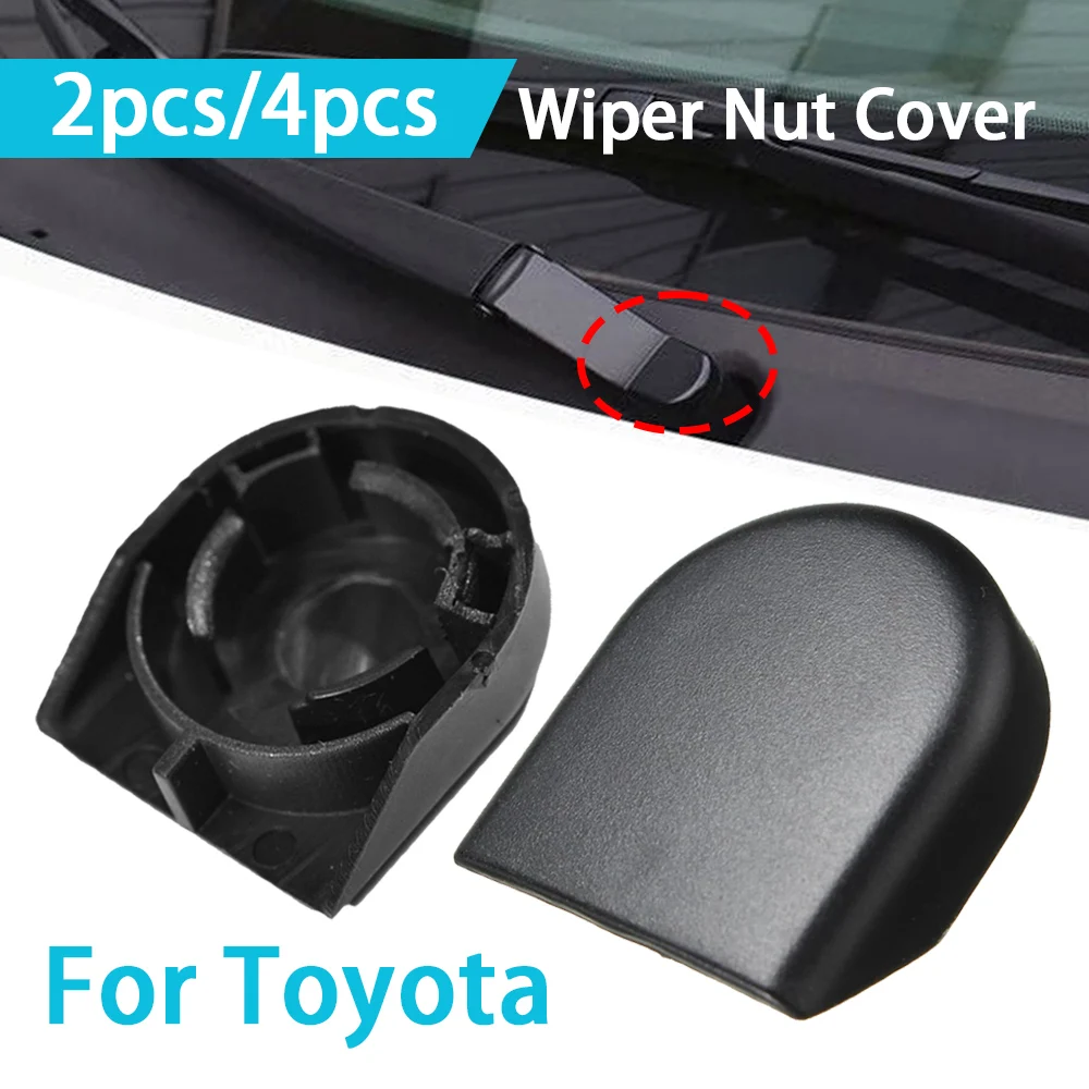 4Pc-Car-Wiper-Arm-Cover-Cap-Head-Nut-Plastic-For-Toyota-Yaris-Corolla ...