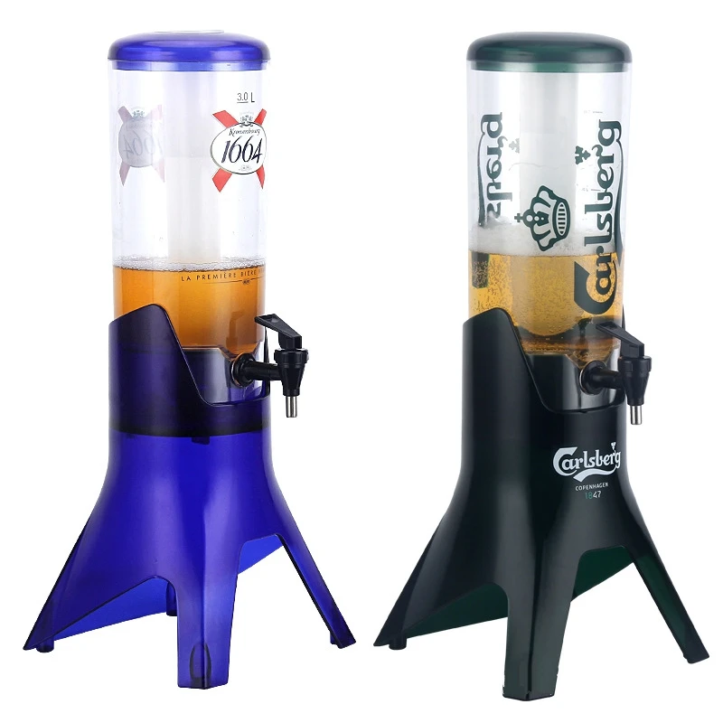 3 Liters Premium World Cup Beer Tower Beverage Dispenser Drink Cooler ...