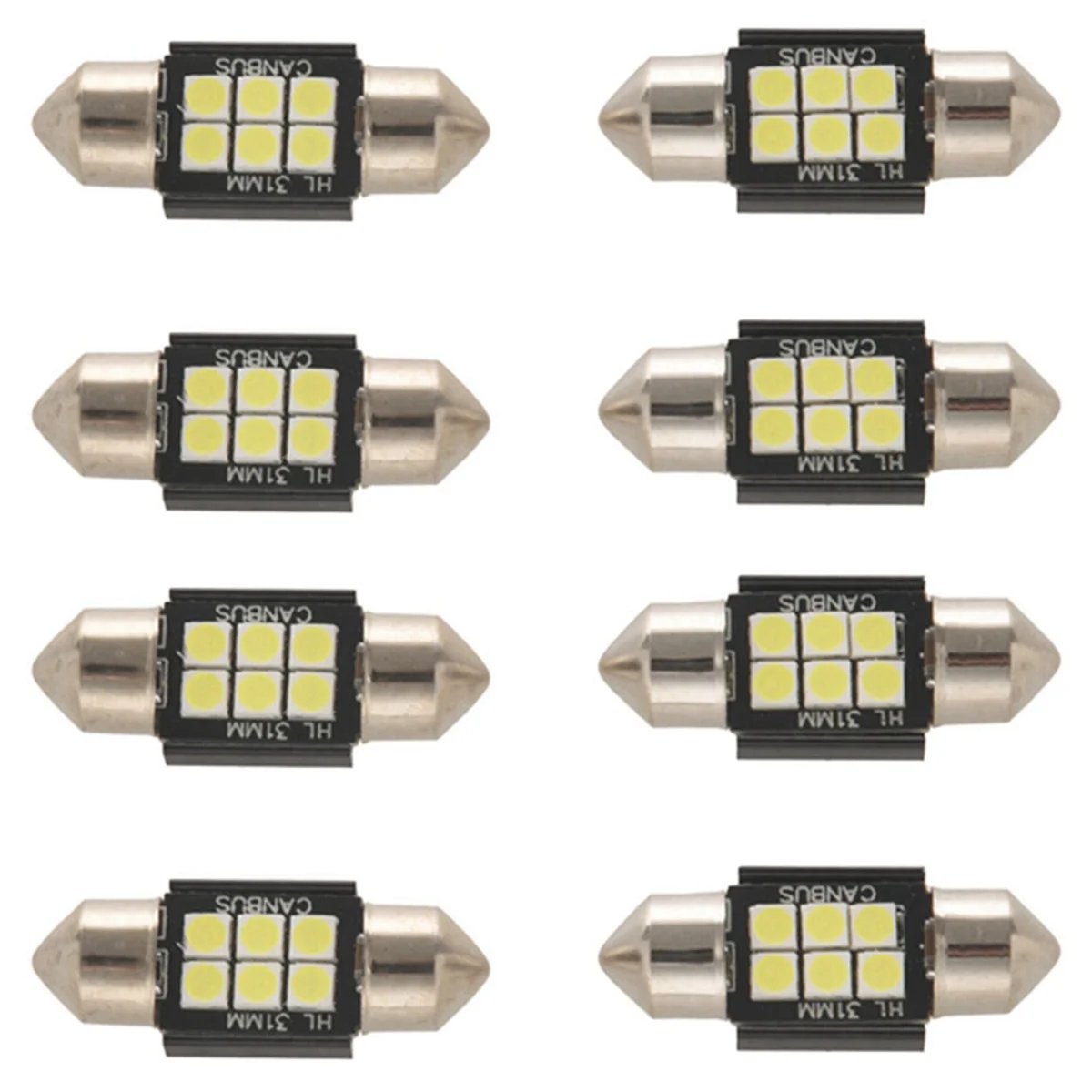 8x-400-Lumens-LED-Bulbs-for-Interior-Car-Lights-License-Plate-Dome-Map ...