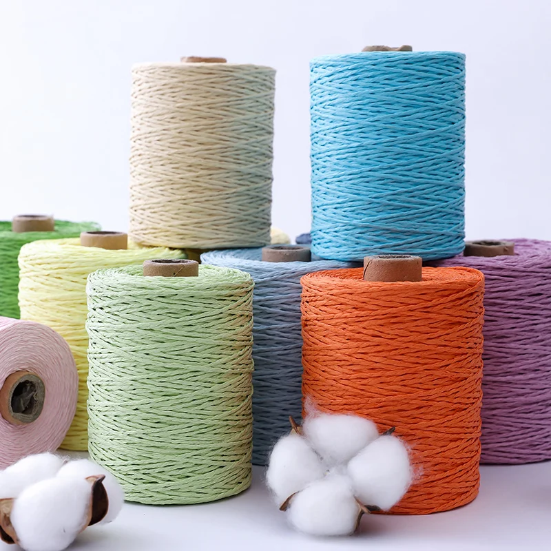 280-300M-roll-Natural-Raffia-Straw-Yarn-for-Knitting-Crocheting-Paper ...