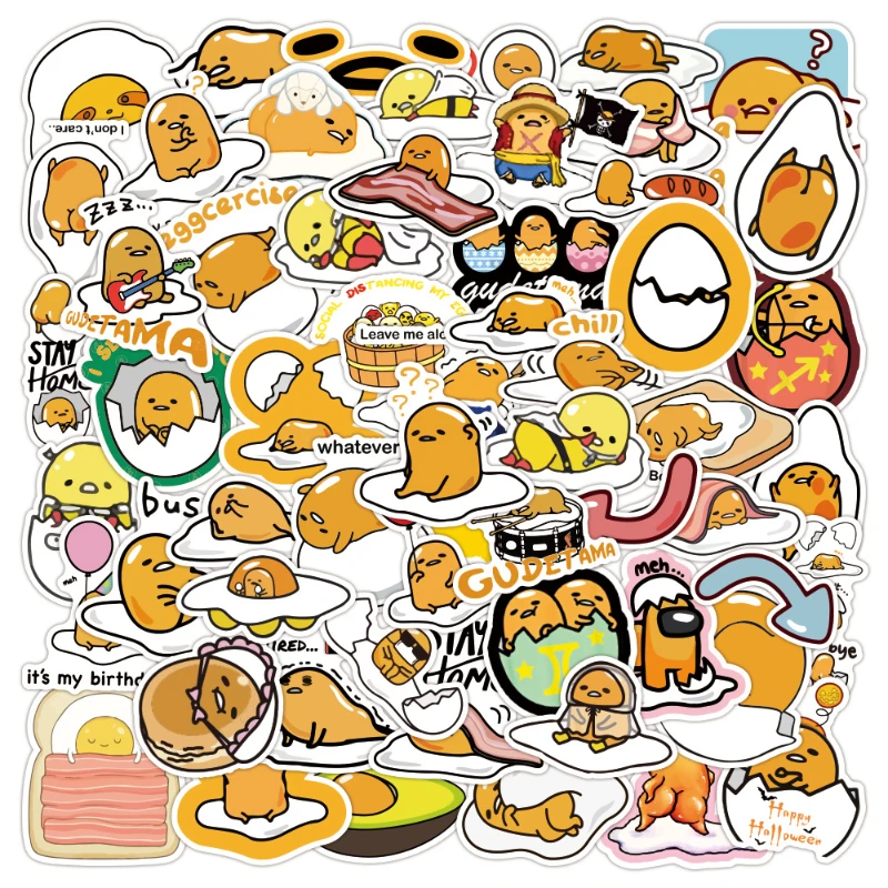 100 Pieces of Personalized Creative Gudetama Cartoon Stickers Mobile ...