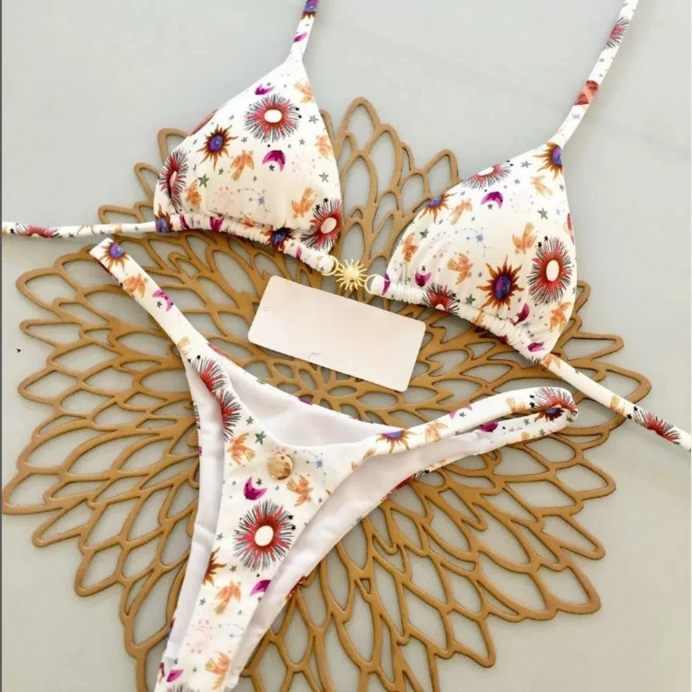 New bikini women's swimsuit beach vacation sexy bikini set thong ...