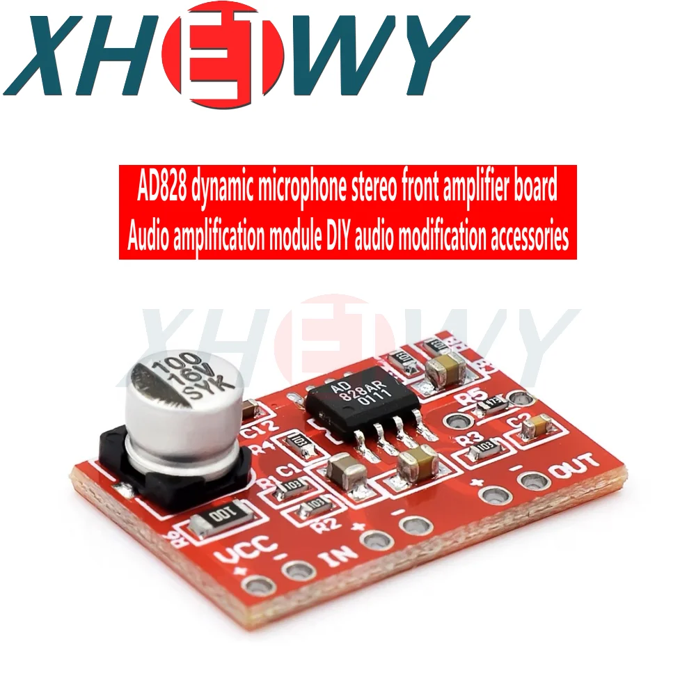 AD828-Dynamic-Microphone-Stereo-Front-Amplifier-Board-Audio-Amplifier ...