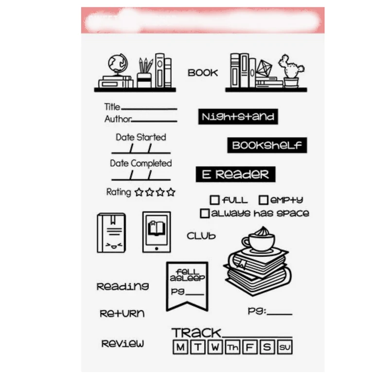 KLJUYP Reading Clear Silicone Stamp Scrapbooking Stamps for DIY ...