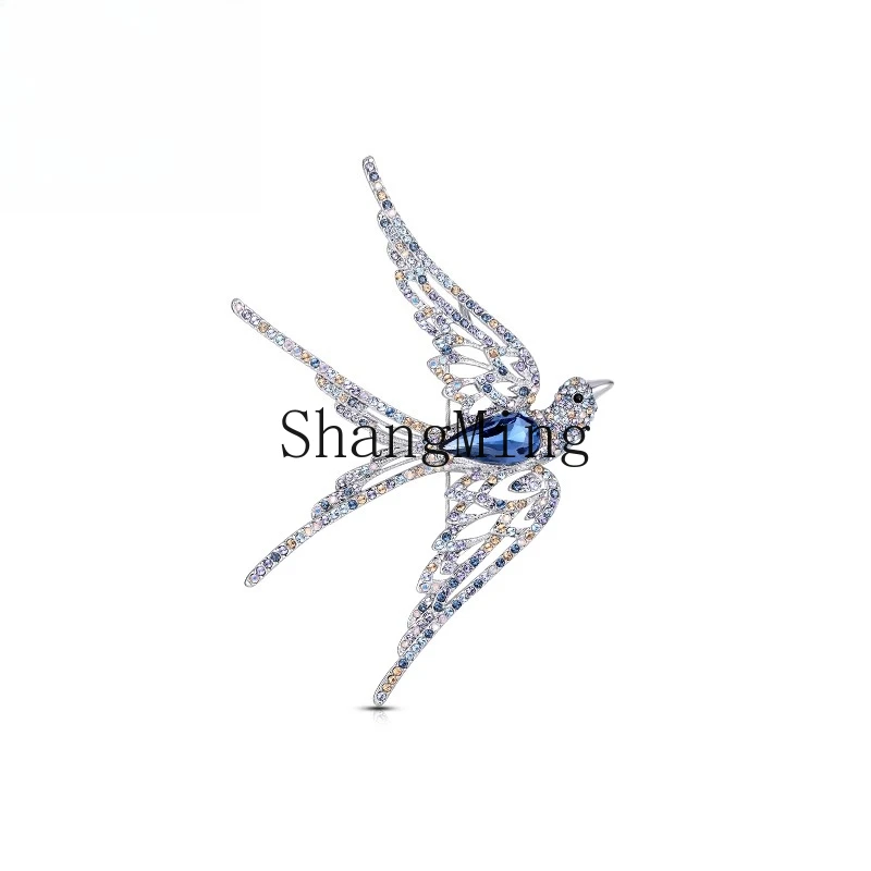 ZYH high-end crystal brooch exquisite pin design sense niche business ...