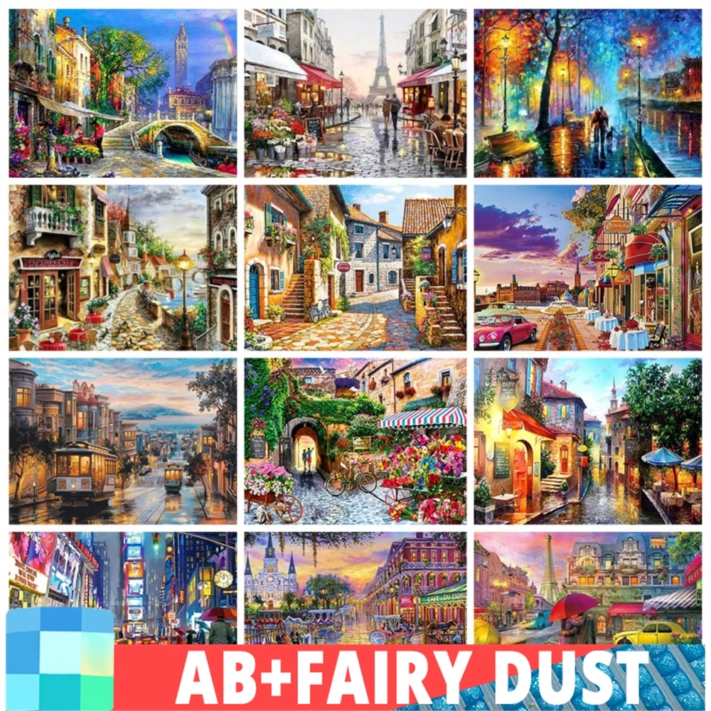 AB-Fairy-Dust-Street-Art-City-Scenery-5D-Diamond-Painting-Full-Kit-DIY ...