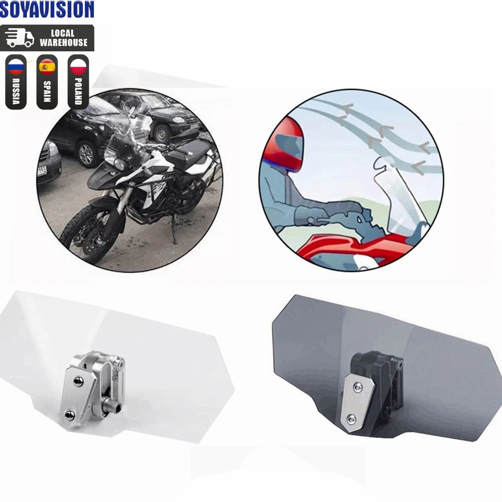 Motorcycle-Wind-Deflector-Windscreen-Windshield-for-BMW-R1200GS-Honda ...