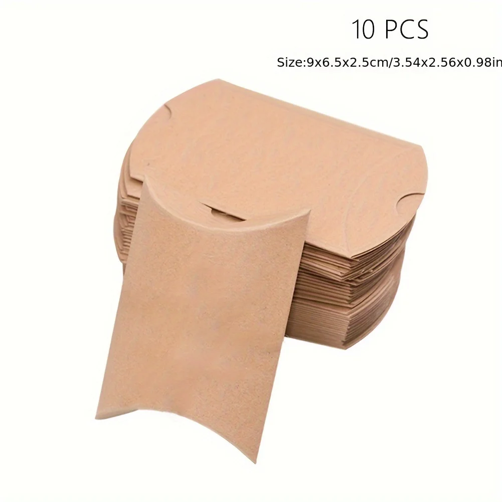 10Pcs-Pillow-Candy-Box-Kraft-Paper-Christmas-Gift-Packaging-Boxes-Candy ...