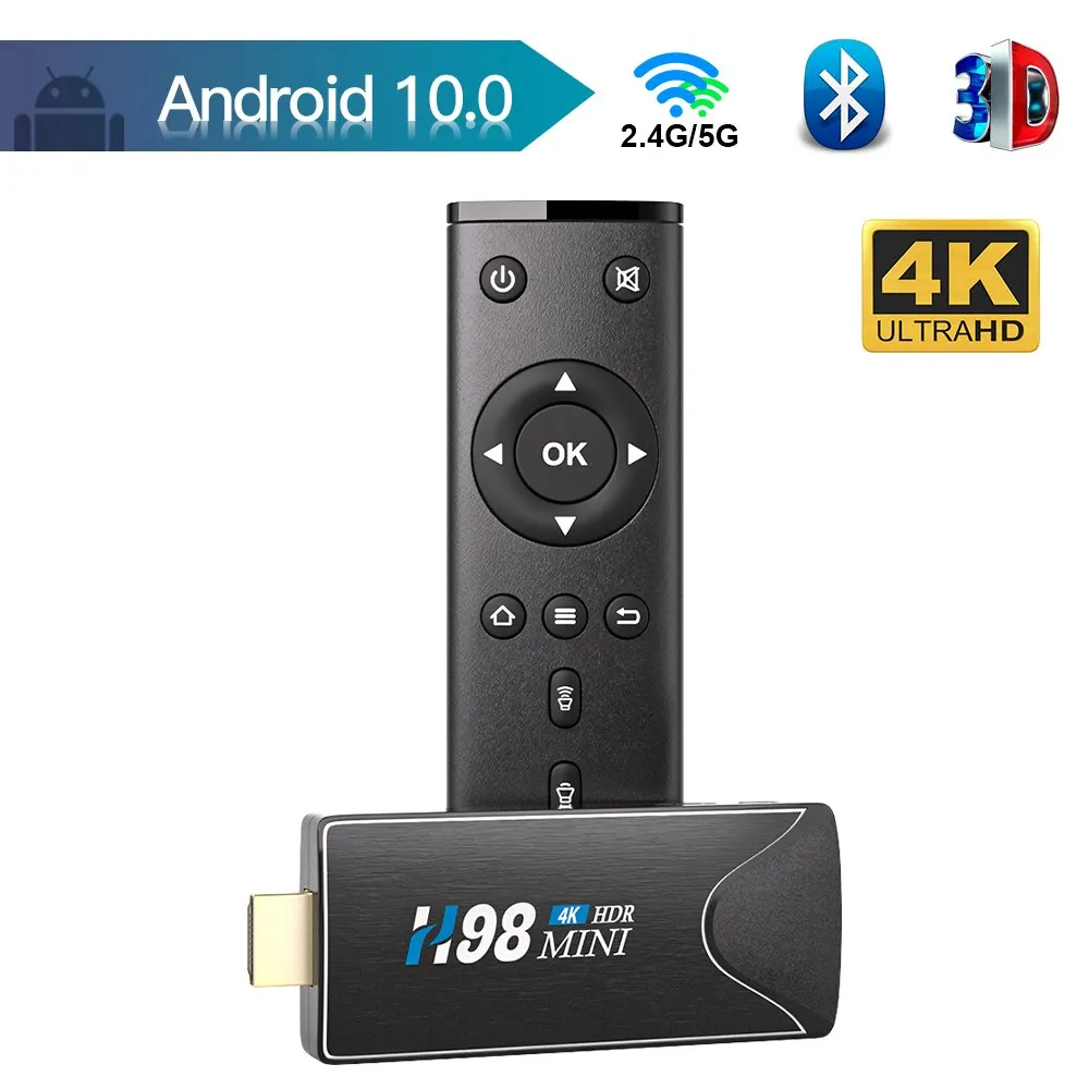 Mini TV Stick Android 10 4K HD 2G 16G Android TV Box 2.4G 5G Dual Wifi ...