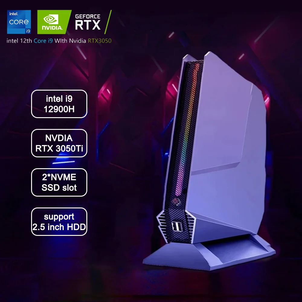 Eglobal F10 Mini PC Intel Core i9 12900H i7 12700H With Nvidia RTX 3050 Gaming Desktop Computer ...