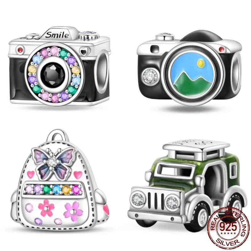 S925-Sterling-Silver-Off-Road-Vehicle-Camera-Travel-Art-Pendant-Fit ...