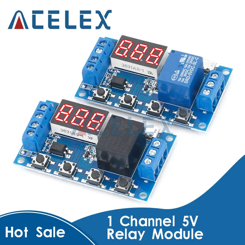6 30V Relay Module Switch Trigger Time Delay Circuit Timer Cycle ...