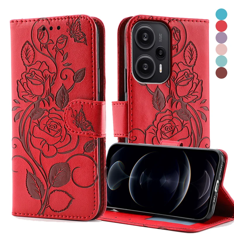 3D-Rose-Leather-Flip-Case-For-Xiaomi-Redmi-Note-9-Pro-9T-9S-Phone-Cover ...