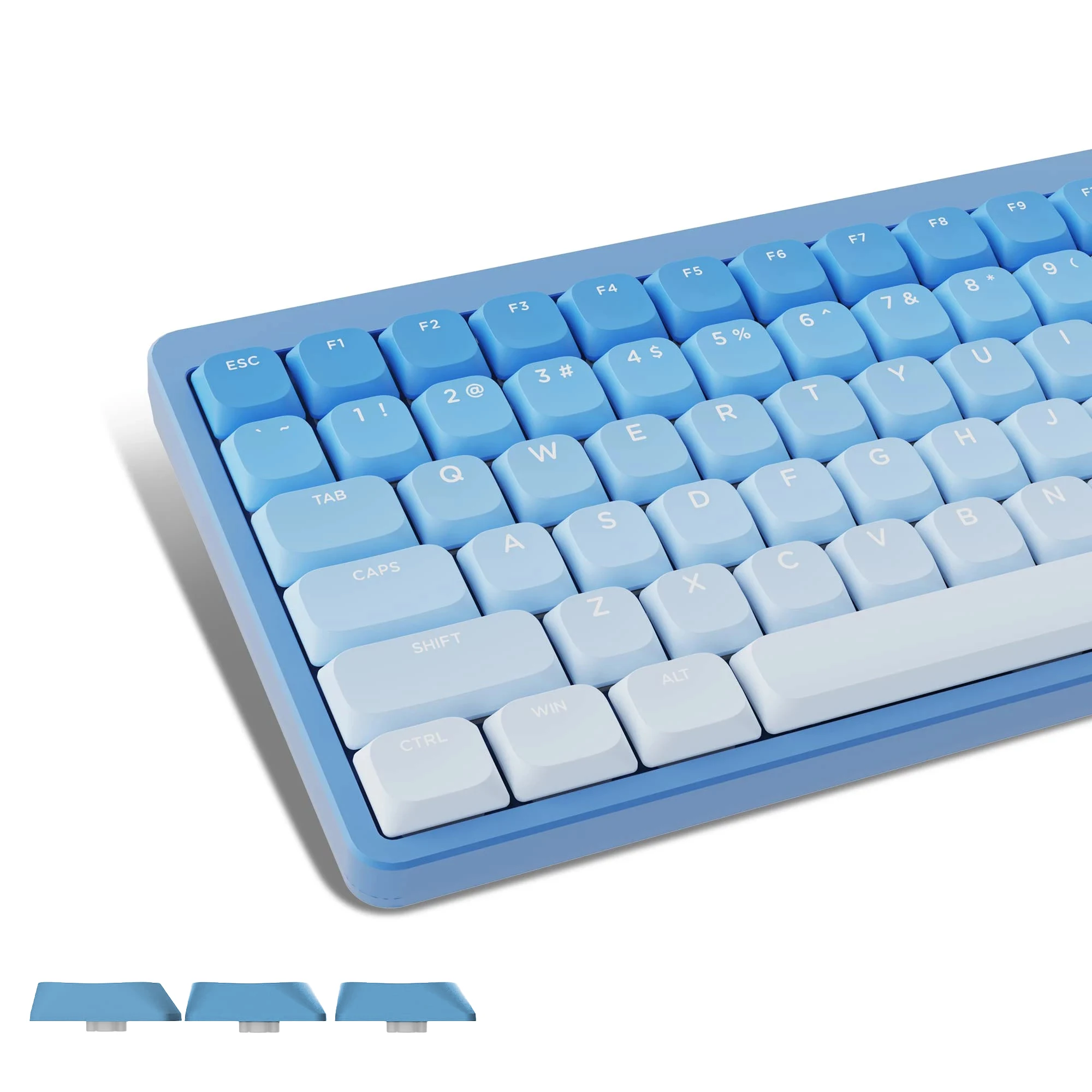 134 Key Low Profile Keycap Sky Blue Pbt Keycaps For Cherry Gateron Mx ...