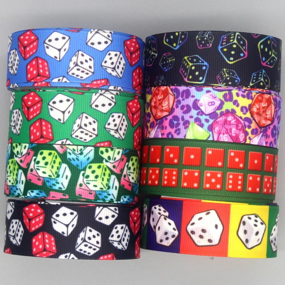 DUWES-50yards-Dice-Game-Printed-Grosgrain-Ribbon-Accessories-Material ...