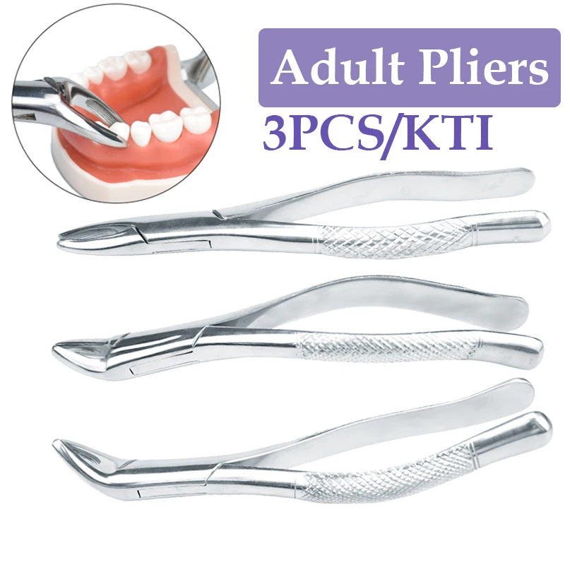 3Pcs-Dentist-Pliers-Surgical-Extraction-Instrument-For-Adult-Tooth ...