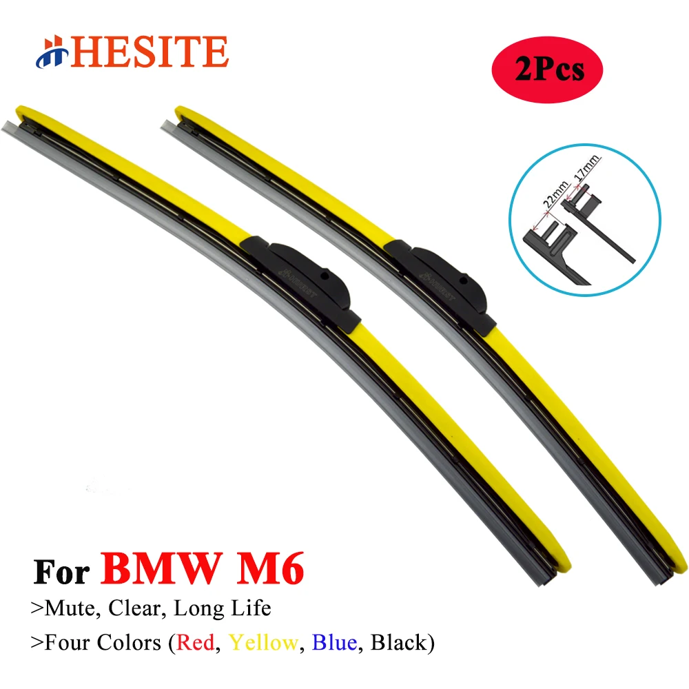 HESITE Colorful Windshield Wiper Blades For BMW M6 Grand Coupe Sedan 2 ...