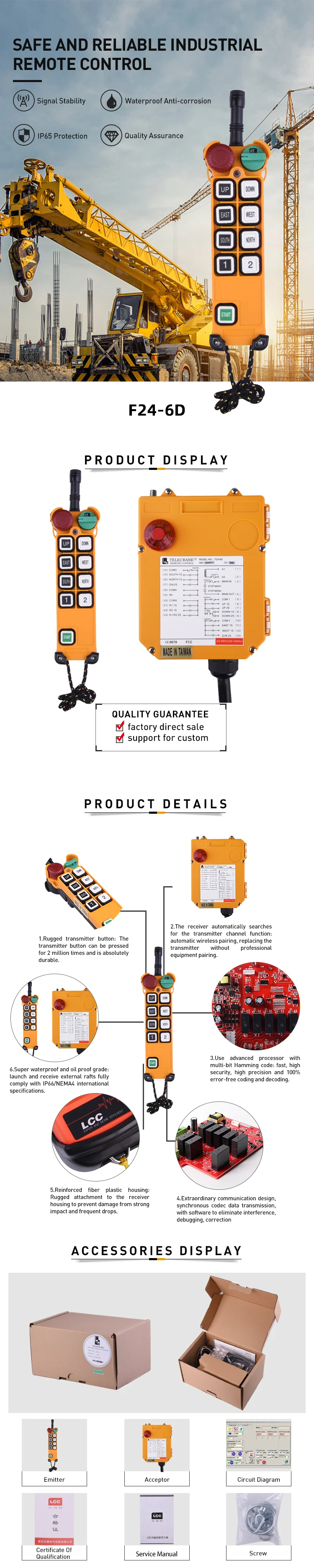 Промышленный пульт дистанционного управления F24-6S/D | AliExpress