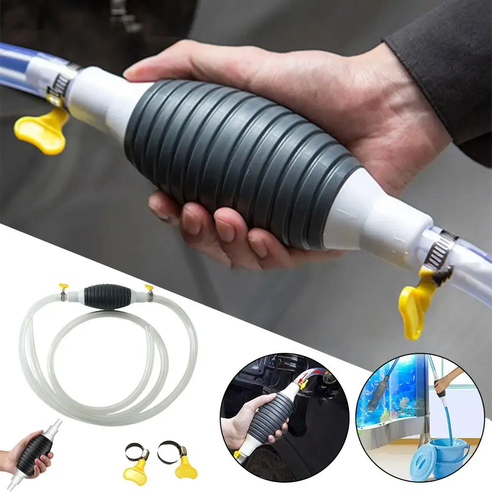 1/2/3M Car Fuel Pump Kit DIY Cut Pipe Manual Hand Suction Pipe Pumping ...