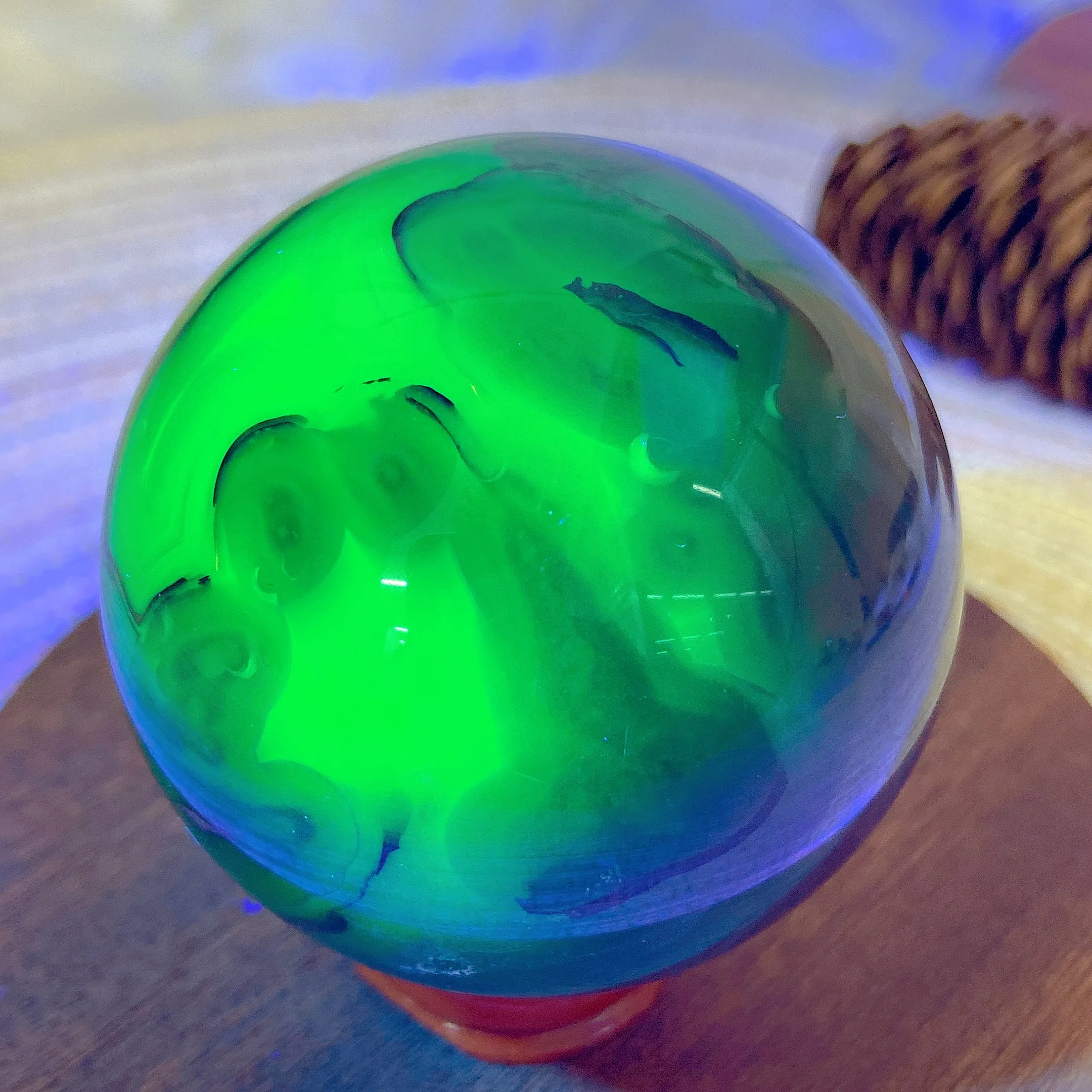 Healing-Natural-Crystals-Volcanic-Agate-Sphere-UV-Light-Fluorescence ...