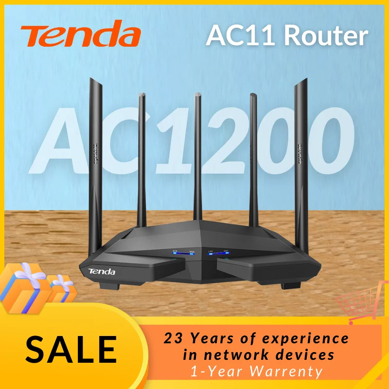 Tenda Wireless Router AC1200 2.4G 5Ghz alcance extensor 5 * 6dBi ...