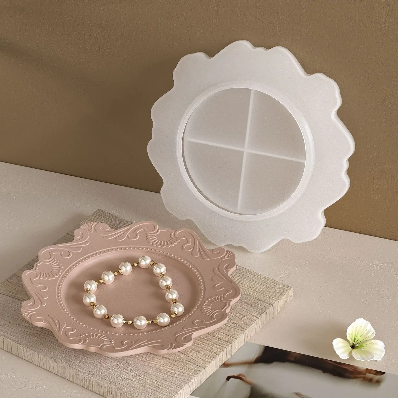 Europäische Relief Platte Silikon Form Schmuck Lagerung Gericht DIY ...