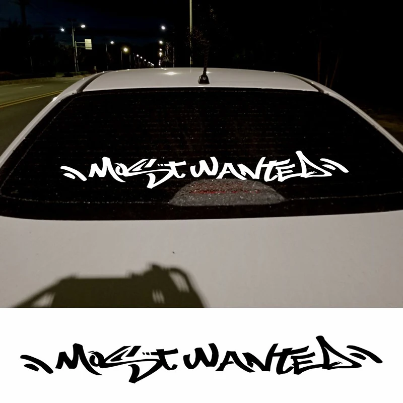 Graffiti-Most-Wanted-Car-Sticker-Decal-Front-Rear-Windshield-Banner ...