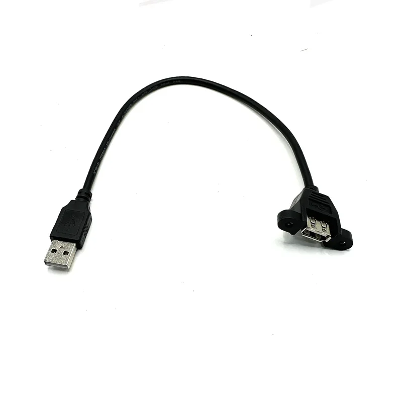 USB2.0 Male Connector to USB Female Extension Cable With Panel Mount ...