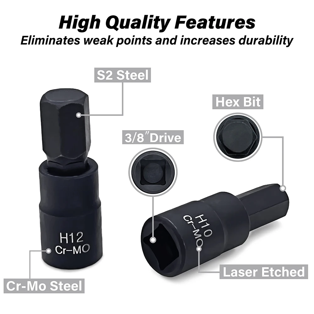 Torx Socket Set 16-Piece Torx Bit Socket Set - T8 To T60 S2 Steel With ...