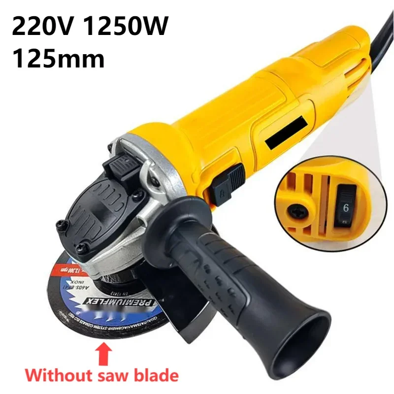 220V-1250W-125mm-Household-Electric-Angle-Grinder-Multifunctional-Small ...