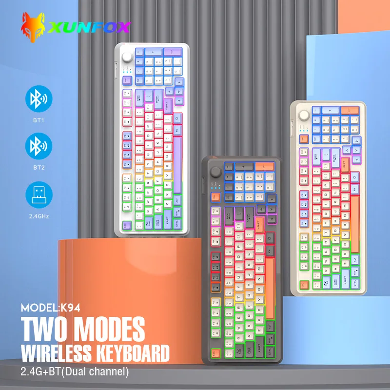 Wireless-Mechanical-Feel-Keyboard-94-Keys-95-Layout-English-Spanish ...
