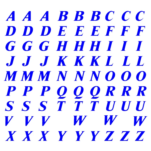 N526# Alphabet Letter Caps lower, mixed Vinyl Decal A to Z A - Z ...