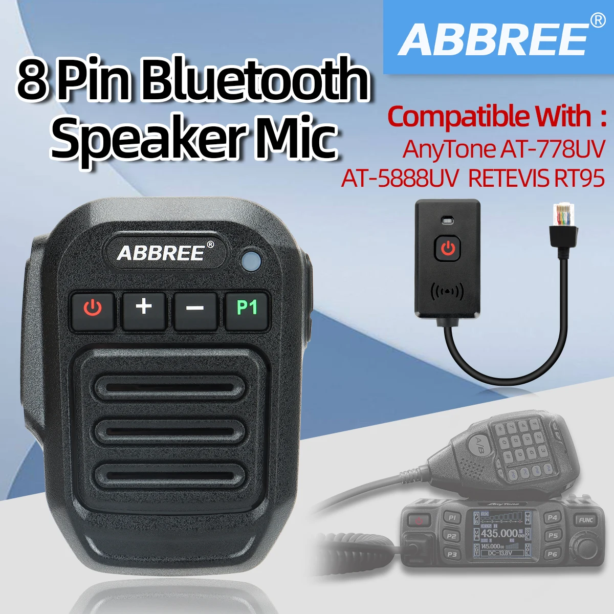 ABBREE-Bluetooth-Wireless-Car-Radio-Speaker-Microphone-Mobile-Radio-8 ...
