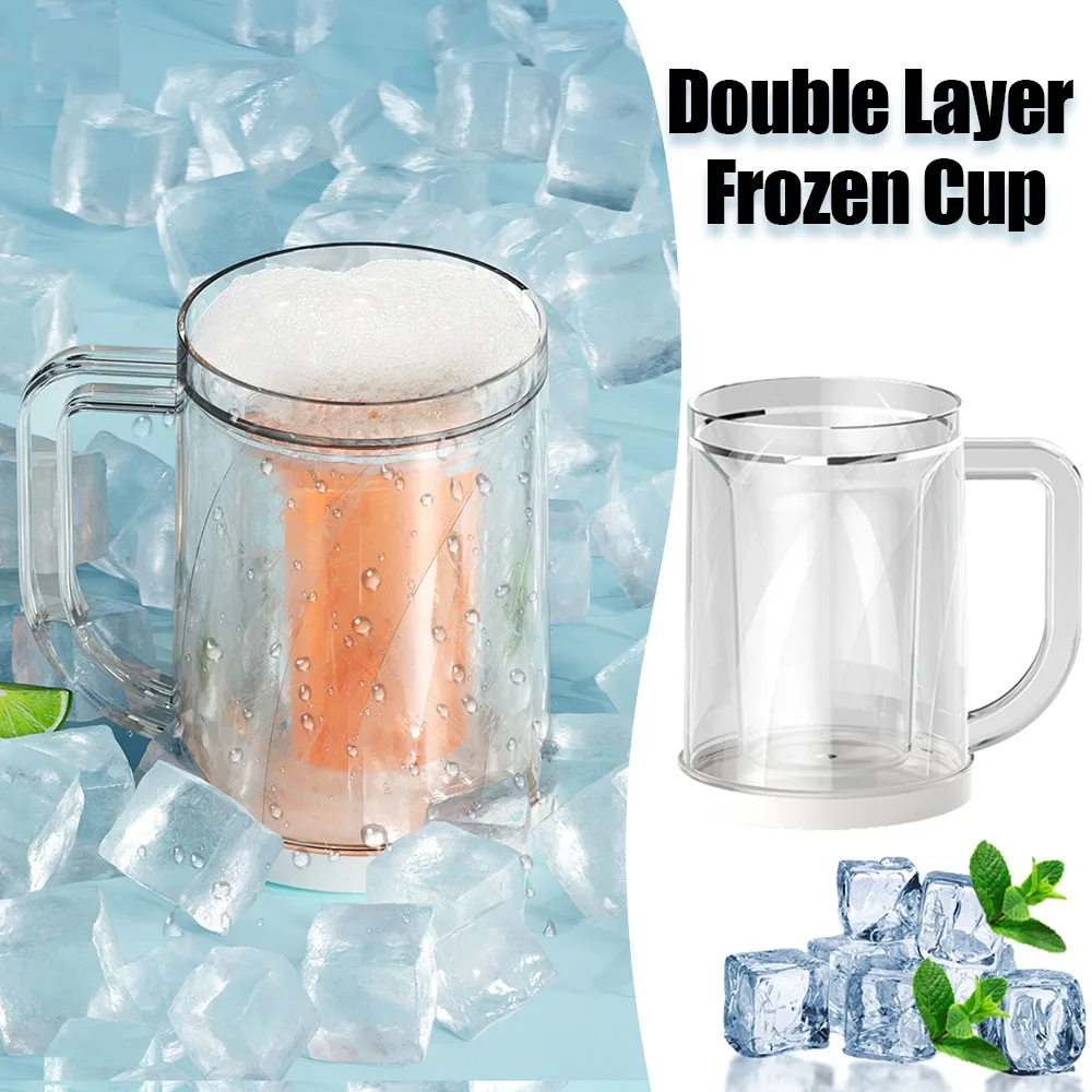 Double-Layer-Ice-Cold-Beer-Glass-Household-Transparent-Drinking-Cup ...