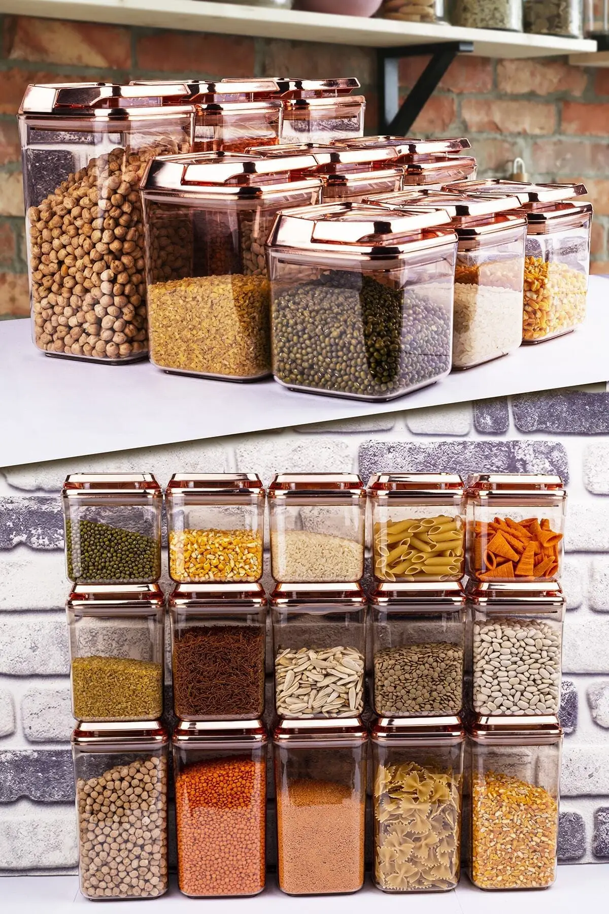 9-Piece-Storage-Container-Kitchen-Food-Box-Set-Square-Vacuum-Lid ...