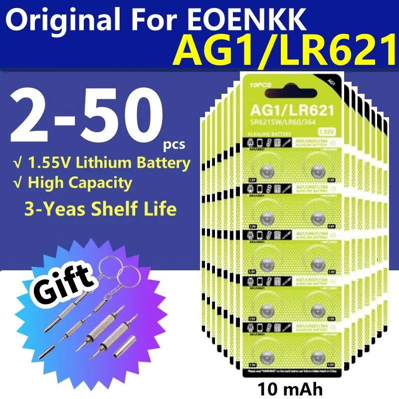 2-50Pcs-AG1-1-55V-LR621-364-164-531-SR621-SR621SW-SR60-CX60-Button ...