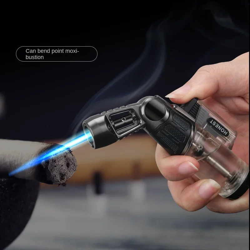 HONEST Adjustable Butane Gas Lighter Transparent Mini Windproof High ...