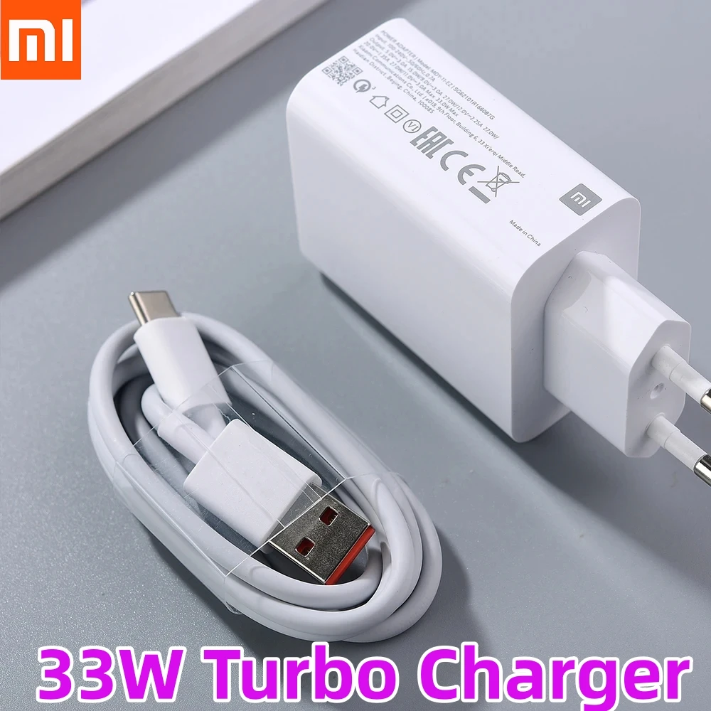 Original-Xiaomi-33W-Charger-Turbo-Fast-Charge-Adapter-6A-Type-C-Cable ...